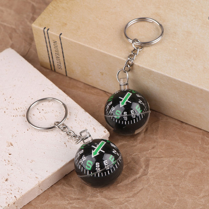 Portable Lightweight Emergency Compass Outdoor Survival Keychain Ball ...