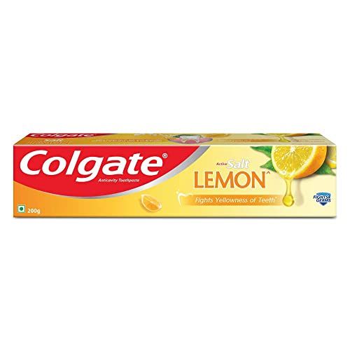 Colgate Active Salt Lemon Toothpaste , Pack of 200g Germ-Fighting ...