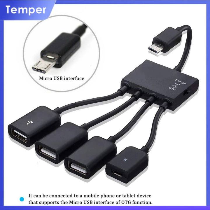 Temper 4in1 USB 3.1 Type C Hub To USB 2.0 Port HUB Multiple 4 Port Micro OTG USB Type-C USB ...