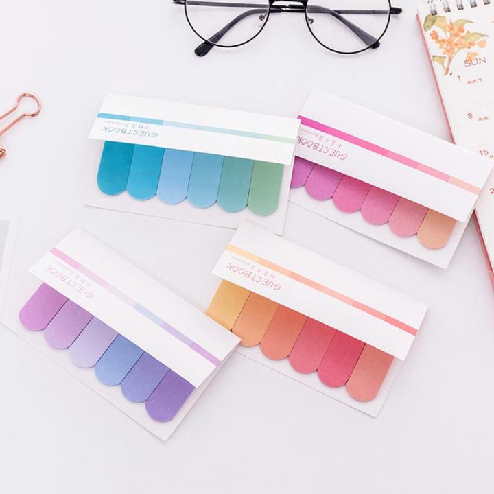 120 sheets/pack Gradient Color Memo pad Kawaii Japanese Sticky Notes ...