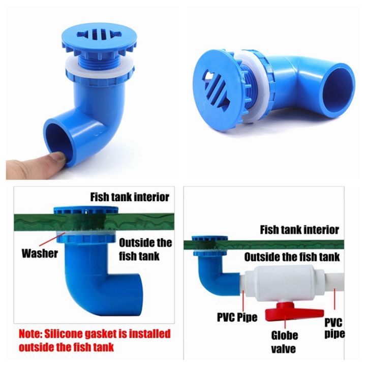 1~20pc 20mm 25mm 32mm 40mm 50mm Pvc Elbow Drain Joint Aquarium Fish ...