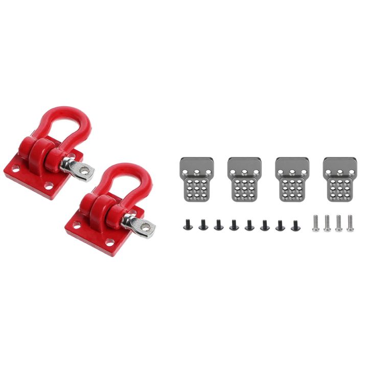 TWEXQNY 2 Set RC Car Part: 1 Set Climbing Trailer Tow Hook Hooks Buckle ...