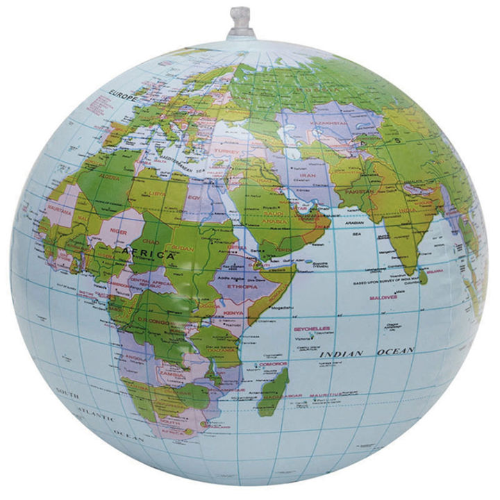 38cm Inflatable Globe World Earth Ocean Map Ball Geography Learning ...