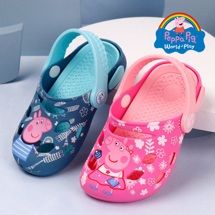 Peppa Pig Children's Sandals Baby Girls' Silicone Cartoon Non-Slip Hole ...