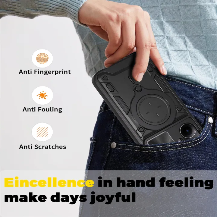 Lereach Sliding Camera Cover Protection Kickstand Case for Xiaomi Poco ...