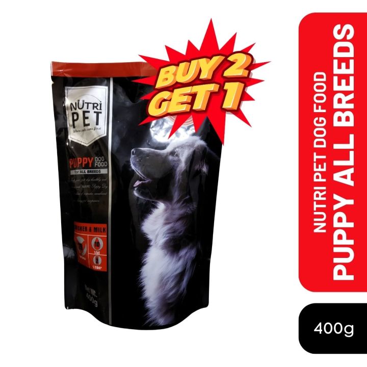 NUTRI PET Puppy Dog Food for All Breeds 400g (BUY 2 GET 1 FREE) | Daraz.lk