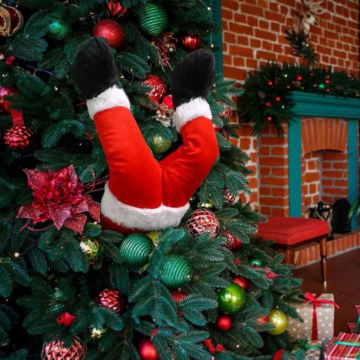 Santa/Christmas Elf Legs Christmas Tree Decoration Stuffed Legs Stuck ...