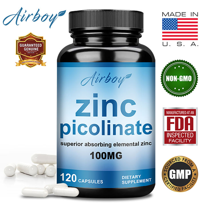 Premium Zinc Picolinate 100 mg - 120 Capsules - Immune System Boost ...