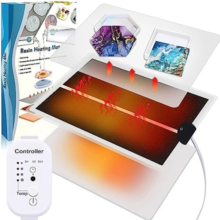 Resin Heating Pad, Epoxy Resin QuickDry Tool Set + Timer And Lid ...