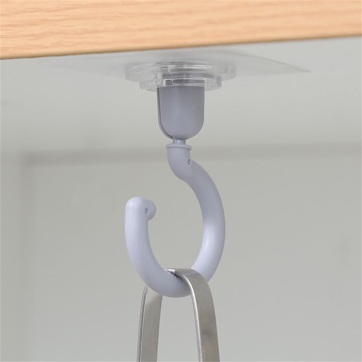 1/3/10 pieces transparent ceiling hook 360° rotatable ceiling wall hook ...