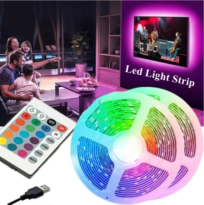 RGB 60 LED 5050 Flexible Light Strip Lamp (2-Meters) | Daraz.lk