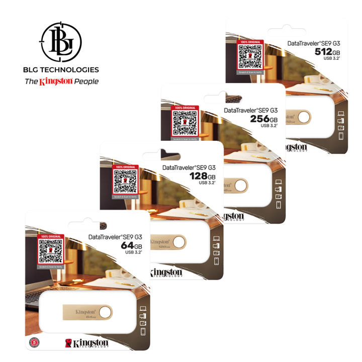 Kingston DataTraveler SE9 G3 USB Flash Drive 64GB / 128GB / 256GB ...