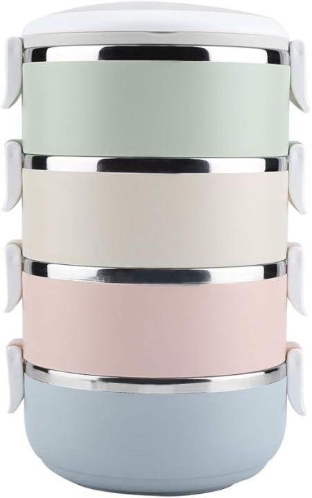 Box Multi-Layer Stackable Lunch Box Portable Stainless Steel Lunch Box ...