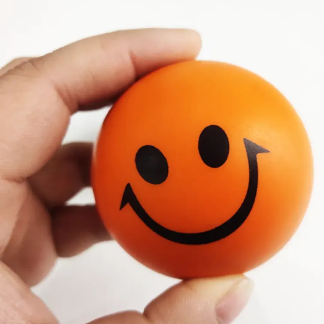 Stress Relieve Ball | Smiley Face Stress Reliever Soft Ball | Orange ...
