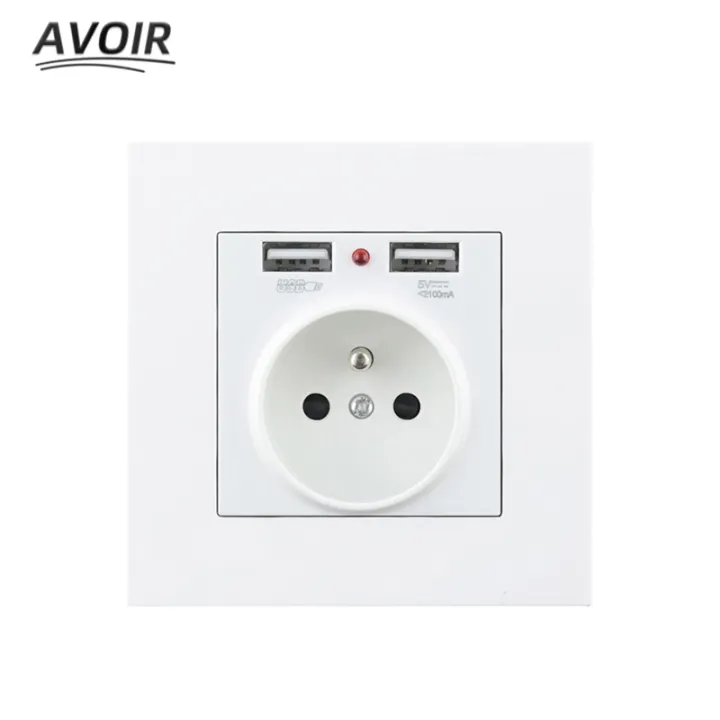Avoir French Wall Electrical Socket Pc Plastic Electrical Outlets With ...
