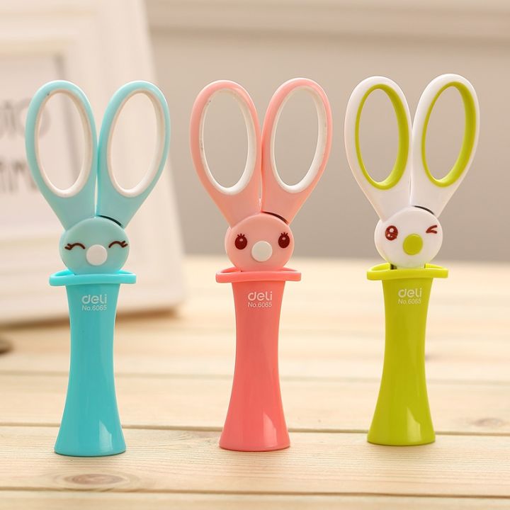 Deli Children's Scissors Cartoon Safety Scissors for Kids DIY Handmade ...