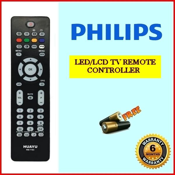 Philips LED/LCD TV Remote controller RM719C & Free Batteries | Daraz.lk