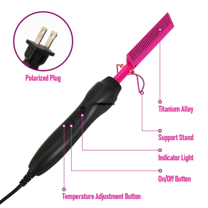 Hair heating heater, hair perm, straight electric hair comb, straight ...