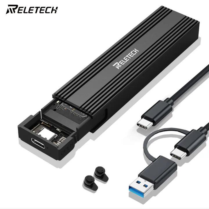Reletech M2 NVMe SSD Enclosure 10Gbps PCIe SSD Case Portable Box USB C ...