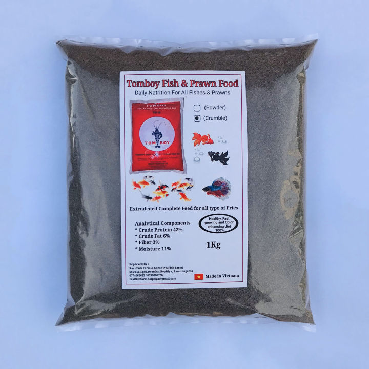 Tomboy Fish & Prawn Food Crumble 1Kg Daily Natrition For All Fishes ...