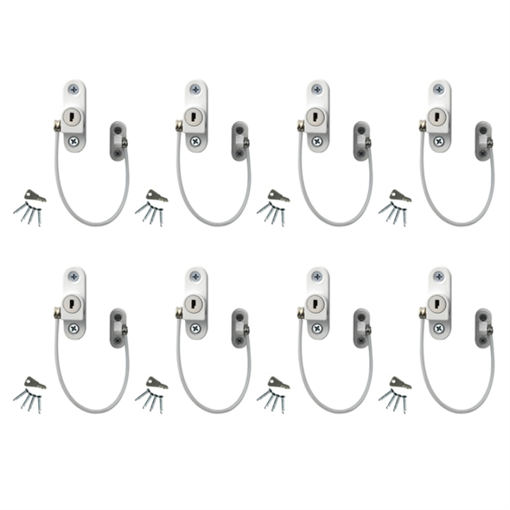 8 Piece Adjustable Window Lock Child Safety Stopper Falling Prevention ...