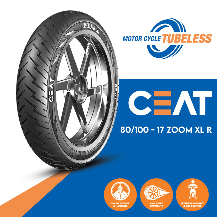 Motor cycle CEAT TUBELESS 80/100 - 17 ZOOM XL R | Daraz.lk