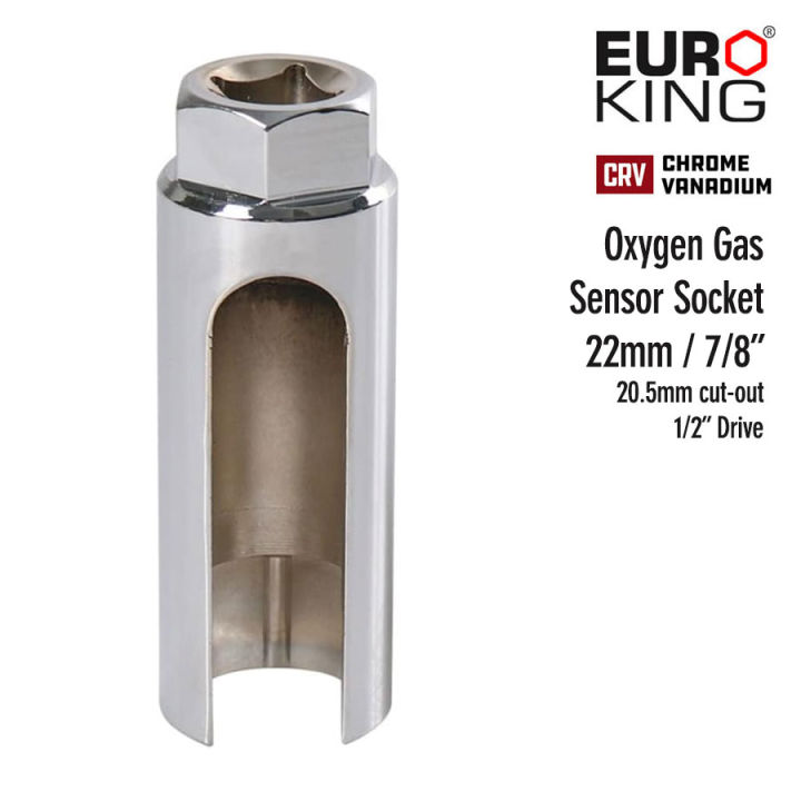 Gas Oxygen Sensor Socket Wrench 22mm - 7/8", CR-V, 20.5mm cut-out, 1/2 ...
