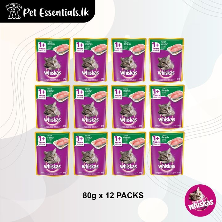 Whiskas Adult Wet Food ( Tuna 85g x 12 ) | Daraz.lk