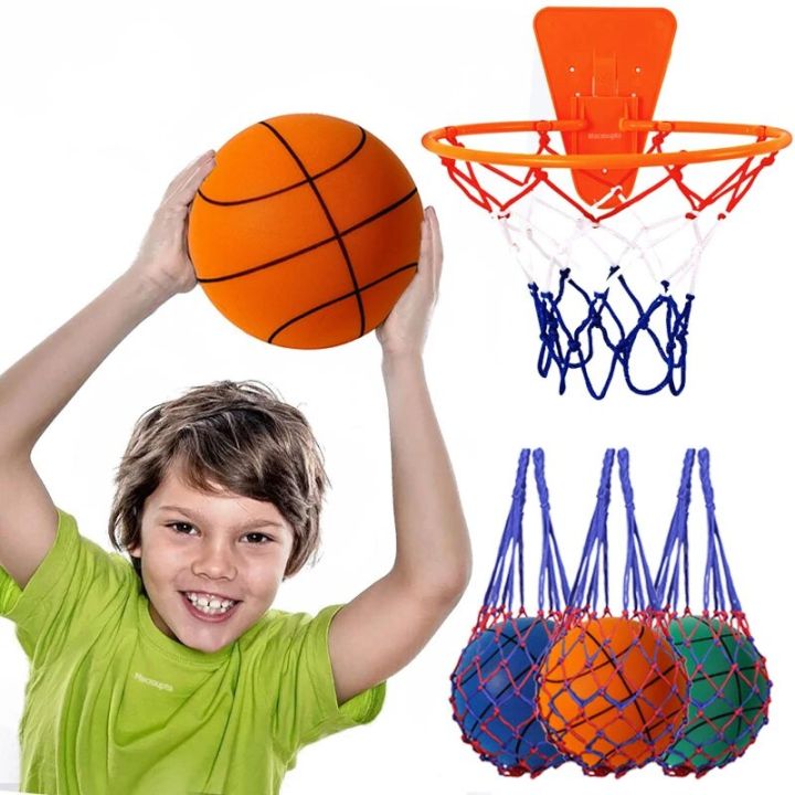 21CM Kids Bouncing Mute Basketball Squeezable Mute Bouncing Basketball ...
