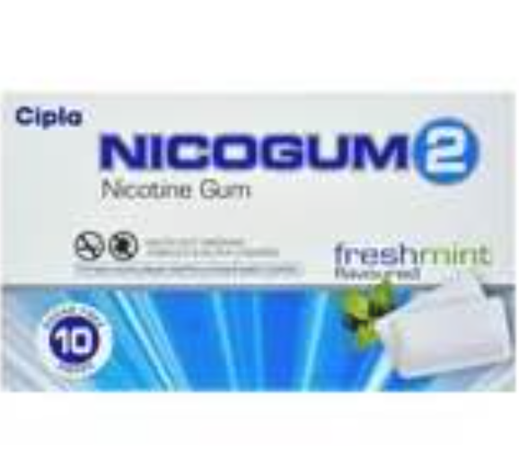 Nicogum 2 mg Freshmint Sugar Free Nicotine Gum 10's | Daraz.lk