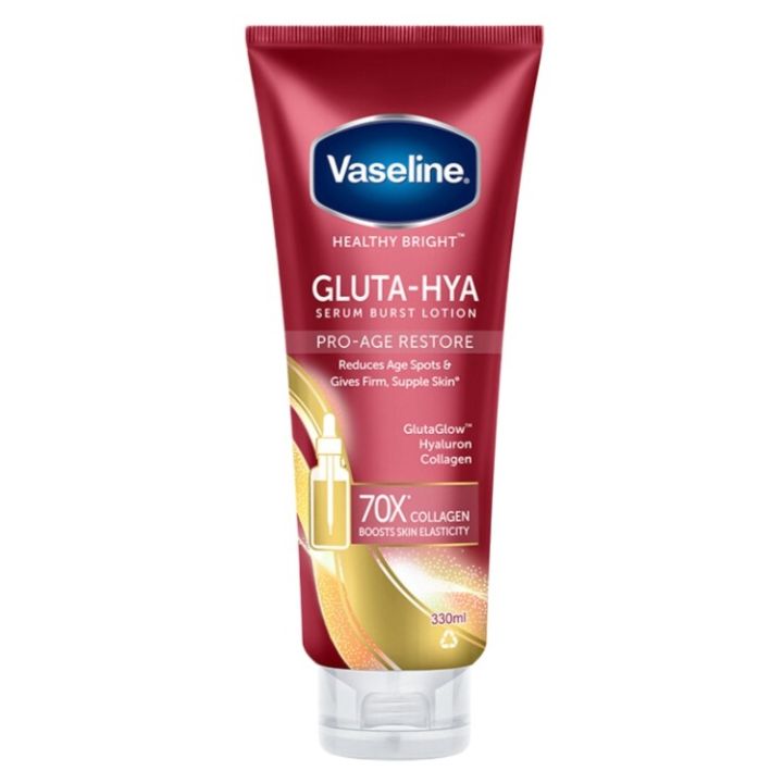 Vaseline Healthy Bright Gluta-HYA Serum Burst Pro Age Restore Lotion ...