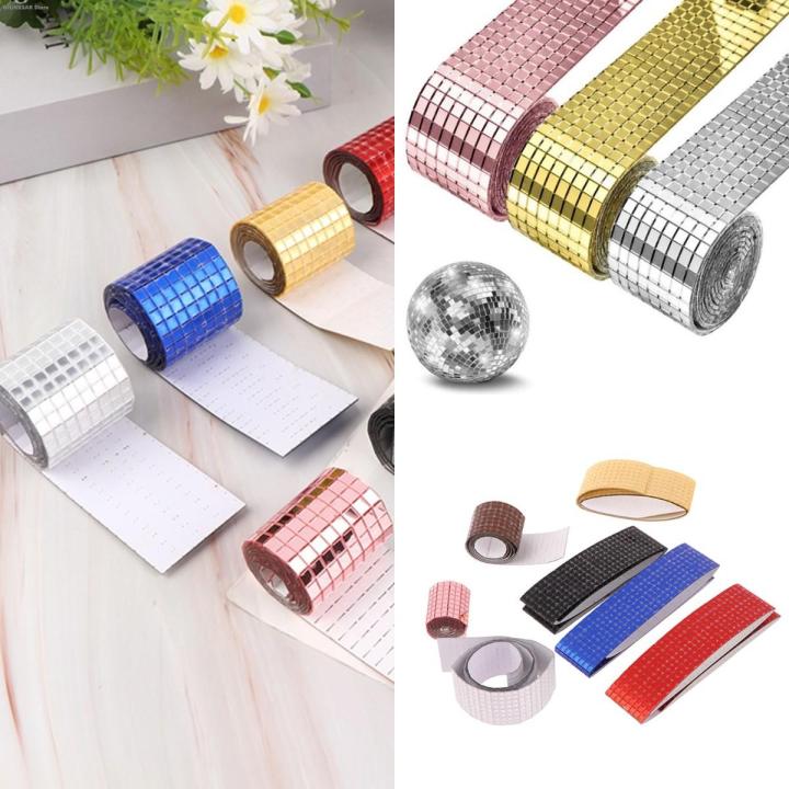 100cm/60cm 5x5mm Grid Self-Adhesive Square Glass Mosaic Tiles Sliver ...