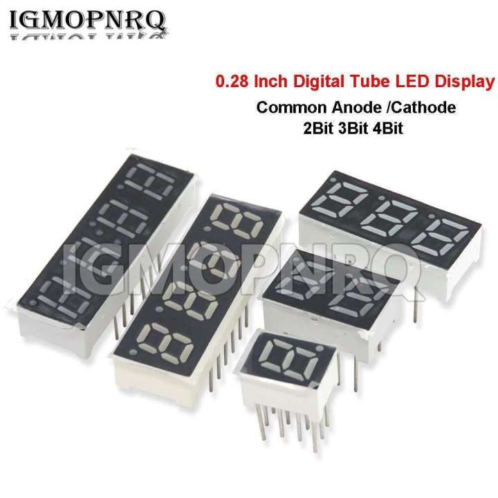 5PCS Inch Digital Tube LED Common Anode /Cathode 2Bit 3Bit 4Bit 0.28 7 ...
