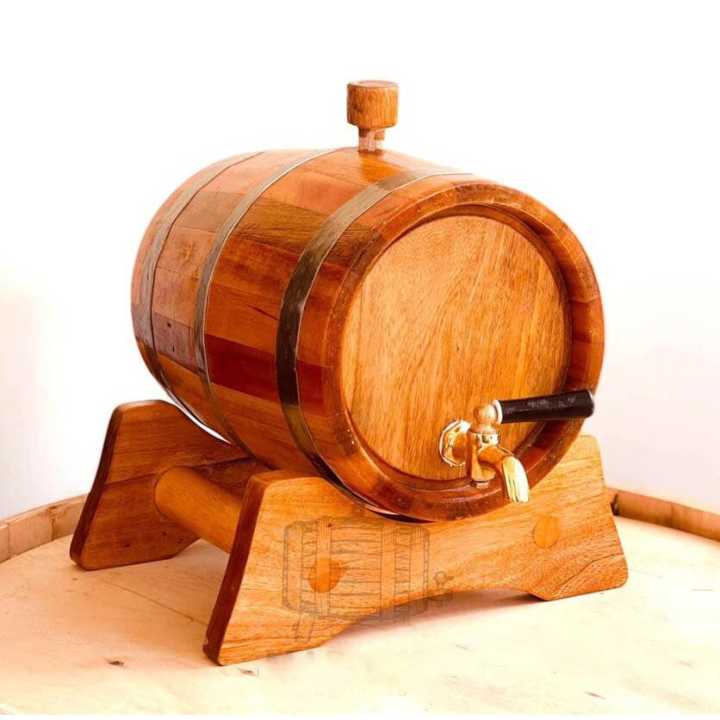 Halmilla Barrel, 3L Vintage Wood Halmilla Timber Wine Barrel Dispenser ...