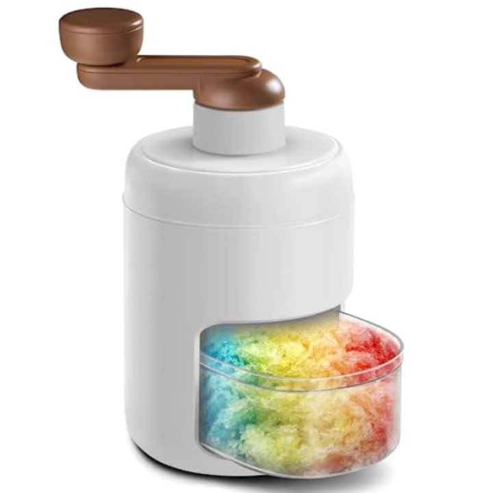 Ice Shaver Manual Snow Cone Machine Portable Shaved Ice Maker Ice ...