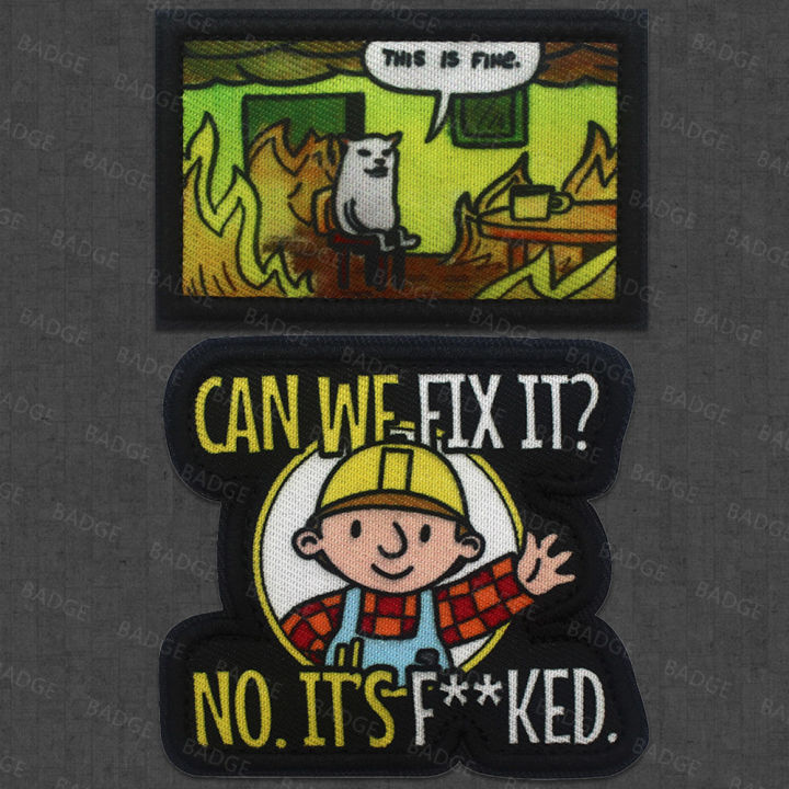 Funny Patch This Is Fine Meme Cat In The Fire Patches Can We Fix It ...