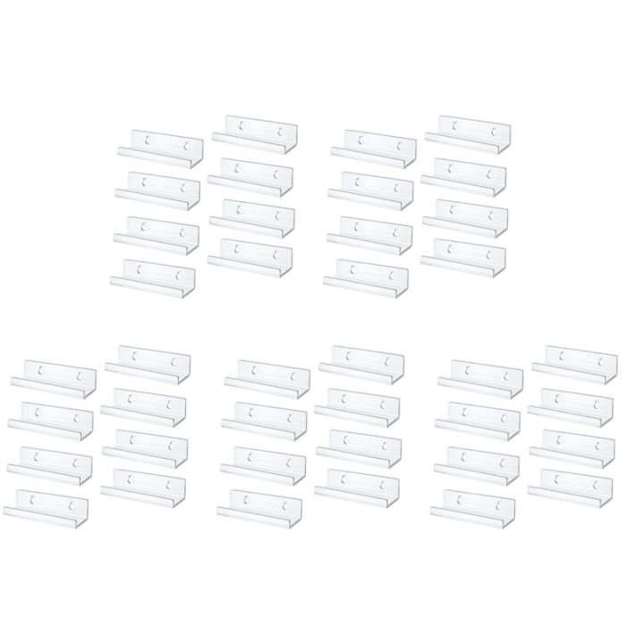 JINMY Clear Vinyl Record Shelf Wall Mount 40 Pack,Acrylic Album Record ...