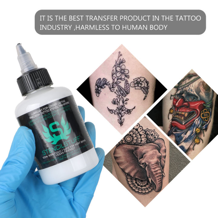 120/250ml Tattoo Transfer Cream Gel Skin Solution Tattoo Transfer Stencil Stuff Ink Set Template ...