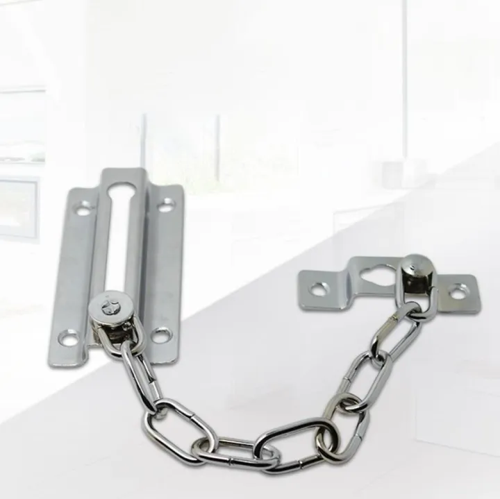 DIY Quality Steel Chain Bolt Lock with Screws Sliding Door Lock Door ...