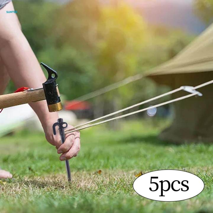 5x Steel Tent Spikes Inflexible Tent Stakes for Canopy Grassland ...