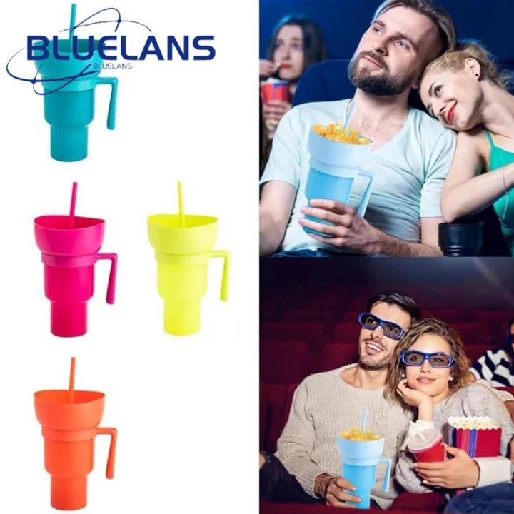 Portable Snack Drink Container Snack Drink Cup with Straw Perfect for ...
