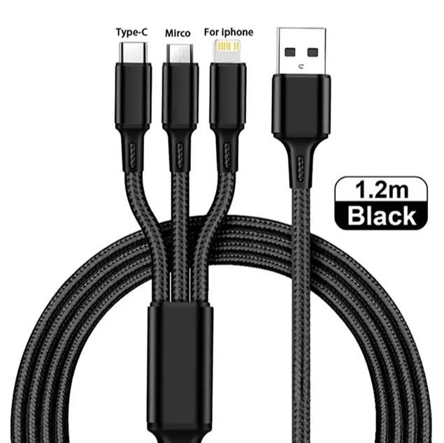 NEW 3 In 1 Multi Usb Port Multiple Usb Charging Cord Usbc Mobile Phone ...
