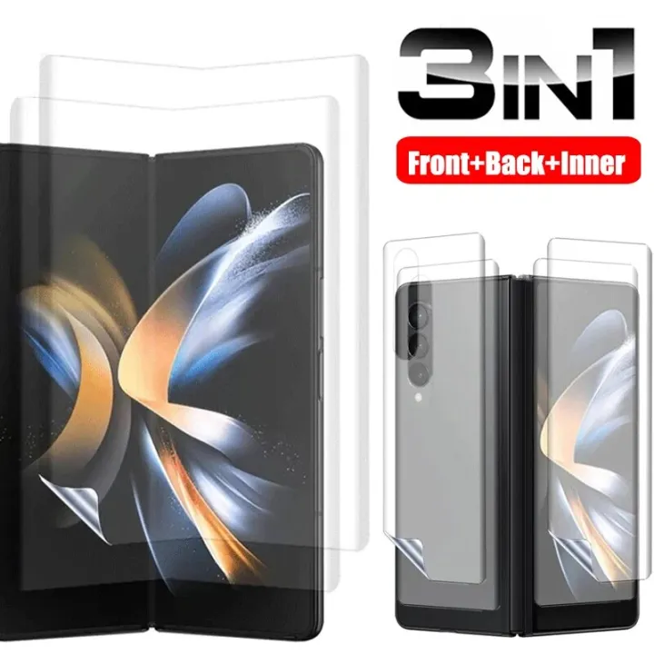 3 In1 Hydrogel Soft Film For Samsung Galaxy Z Fold4 Fold3 Full Cover ...