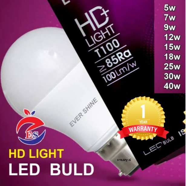 Pin Type ( B22 ) Power Saving Best brightness Led Bulb 5W 7W 9W 12W 15W 18W 25W 30W 40W All ...