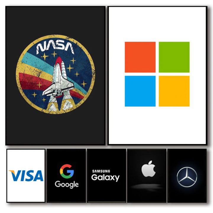 A4 Sized Poster Logos Brands Wall Posters PVC Framed Wall Decors | Daraz.lk