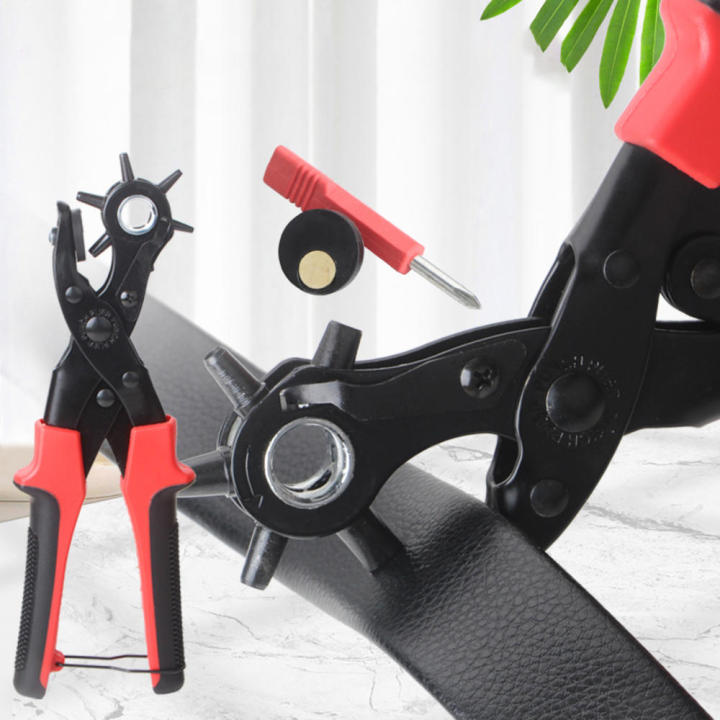 Portable Plastic Punch Adjustable Paper Punch 6-Hole Ergonomic Belt ...
