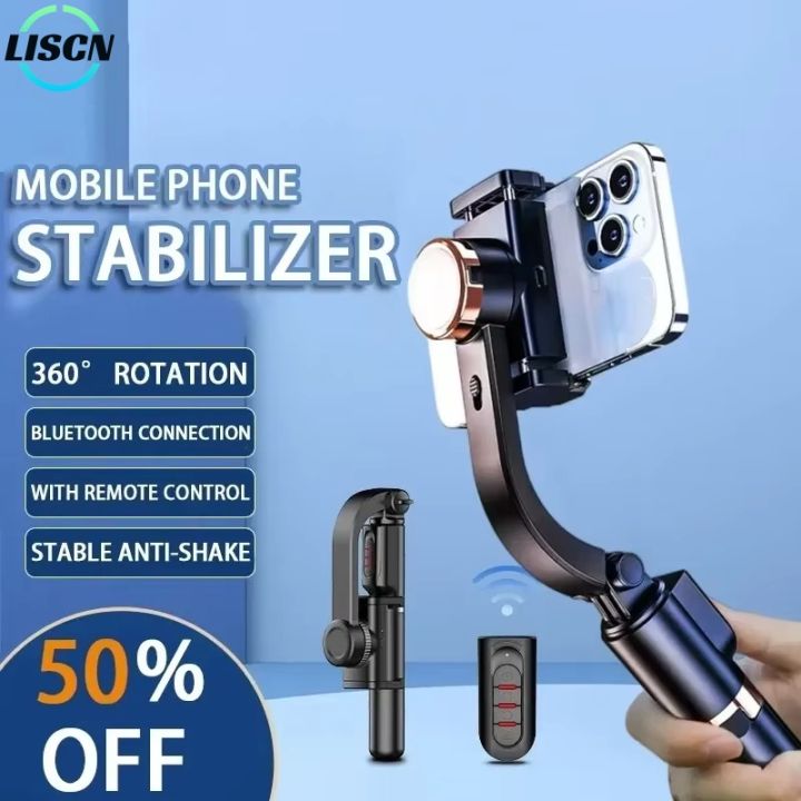LISCN Gimbal Stabilizer Cellphone Tripod Stand Selfie Stick Adjustable ...