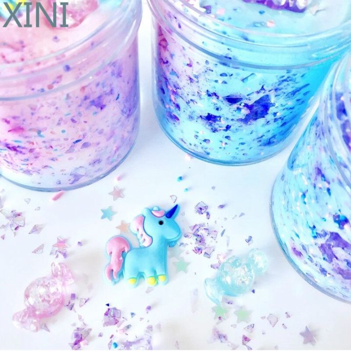 【World Supermarket 2021】XINI 60ml Unicorn Slime Plastic Clay Light ...