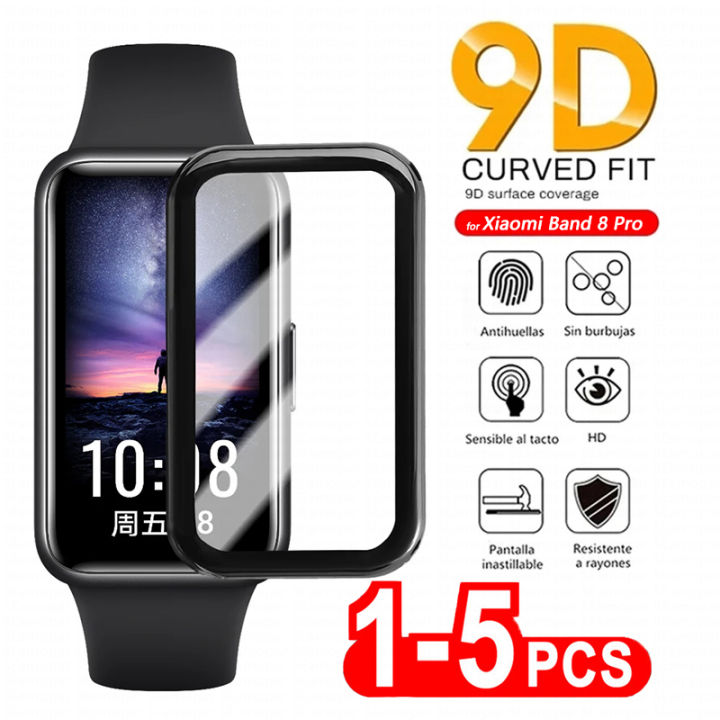 9D Curved Edge Protective Film For Xiaomi Band 8 7 Pro Full Coverage Screen Protector For Mi ...