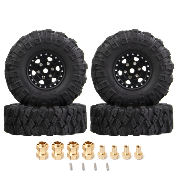 4 Pcs Black Metal Beadlock Wheel RC Car Wheel 62X21mm 1.0 Inch for 1/18 ...